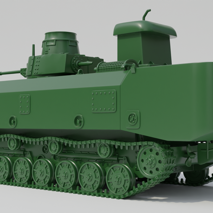 3D Printable Type 3 Ka-Chi Amphibious Medium Tank +2 Tankmen (Japan ...