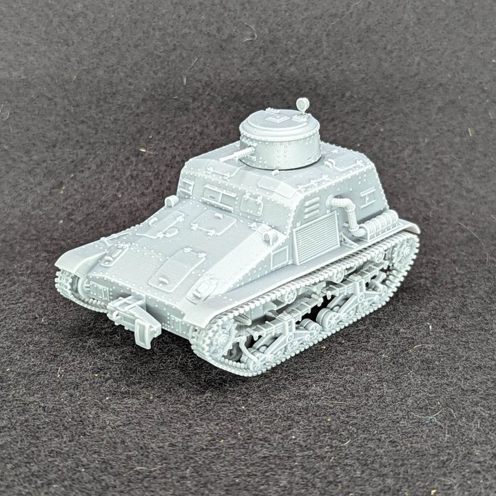 3D Printable Type 95 So-Ki Armored Railroad Tankette + 2 Tankmen (Japan ...