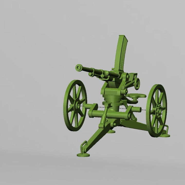 3D Printable Type 98 20 mm AA machine cannon (Japan, WW2) by Wargame3d