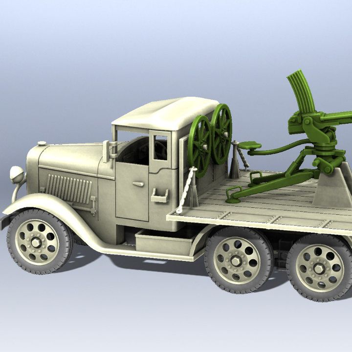 3D Printable Type 98 20 mm AA machine cannon carrier (Japan, WW2) by ...
