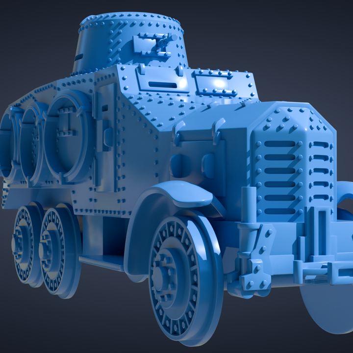 3D Printable Type 93 So-Mo armored railroad car - Sumida (6x6) + 2 ...