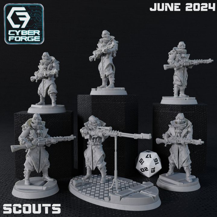 3D Printable Fading Suns Cyber Forge June 2024 Release by Titan Forge Miniatures