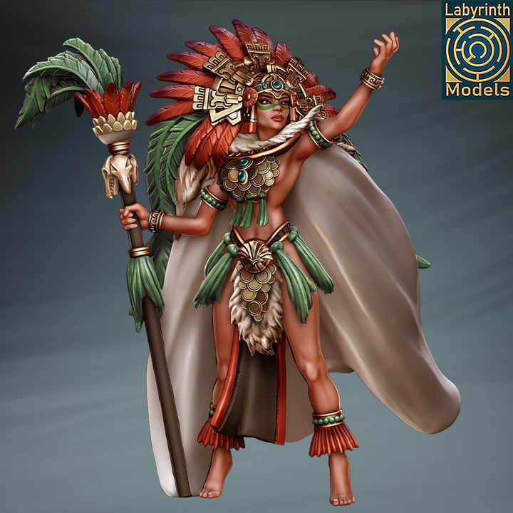 3D Printable Aztlan Dynasty Vol. 1 - 32mm scale by Labyrinth Models