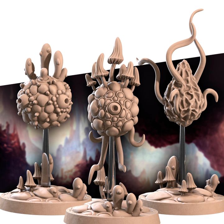 3D Printable Gas Spores (Marshland Minions) (3 Models) by Bite the Bullet