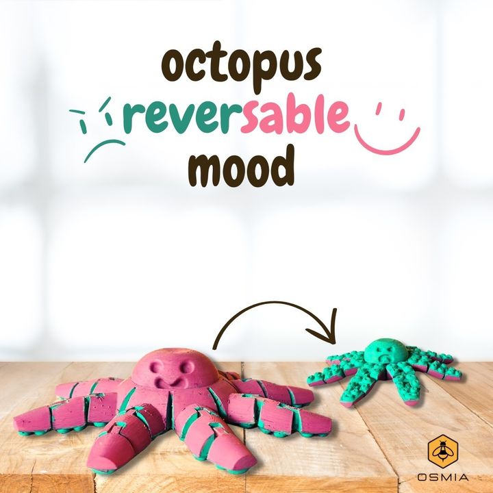 3D Printable Osmia Flexible Angry Happy Octopus Spinning Toy by Osmia ...