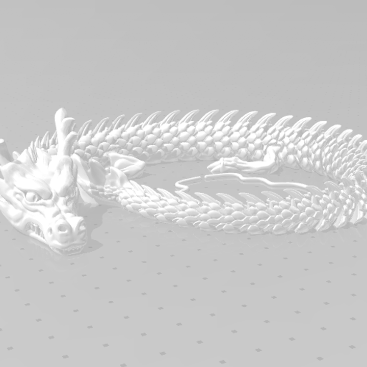3D Printable Chinese Loong by 陈阿捷