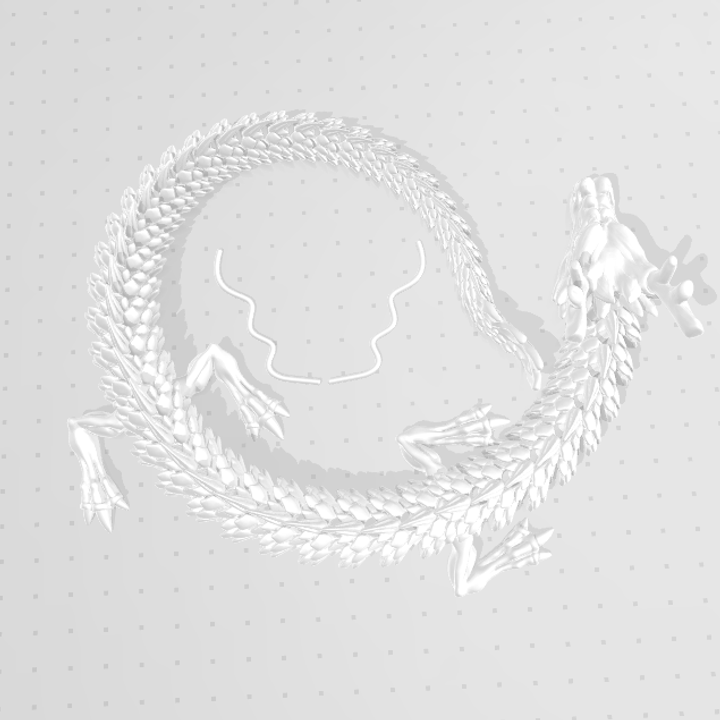 3D Printable Chinese Loong by 陈阿捷