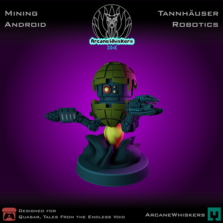 3D Printable Mining Android by Arcane Whiskers