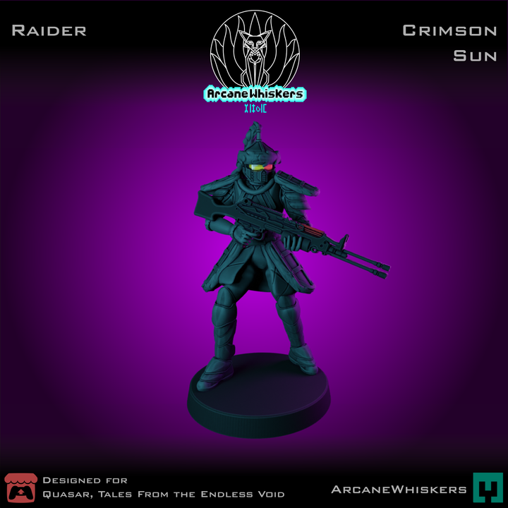 3D Printable Crimson Sun Raider by Arcane Whiskers