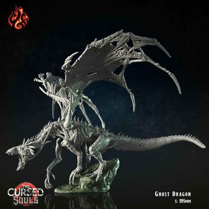 3D Printable Ghost Dragon by Crippled God Foundry