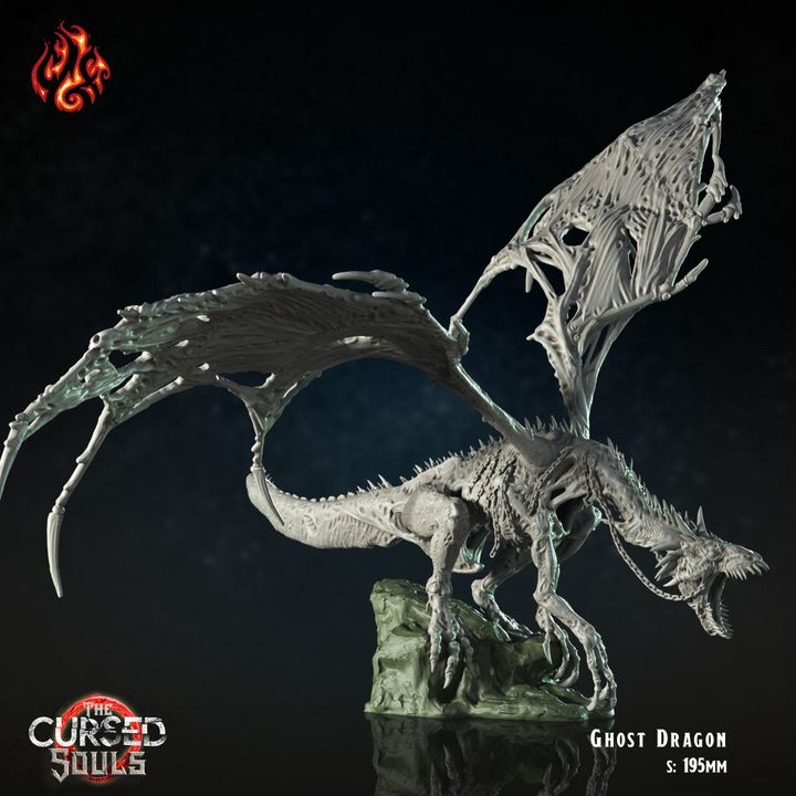 3D Printable Ghost Dragon by Crippled God Foundry