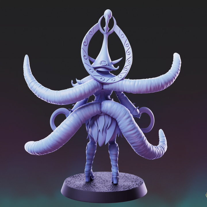 3D Printable Elf Eldritch Cultist - Pose 1 + Pinups by PSMiniatures