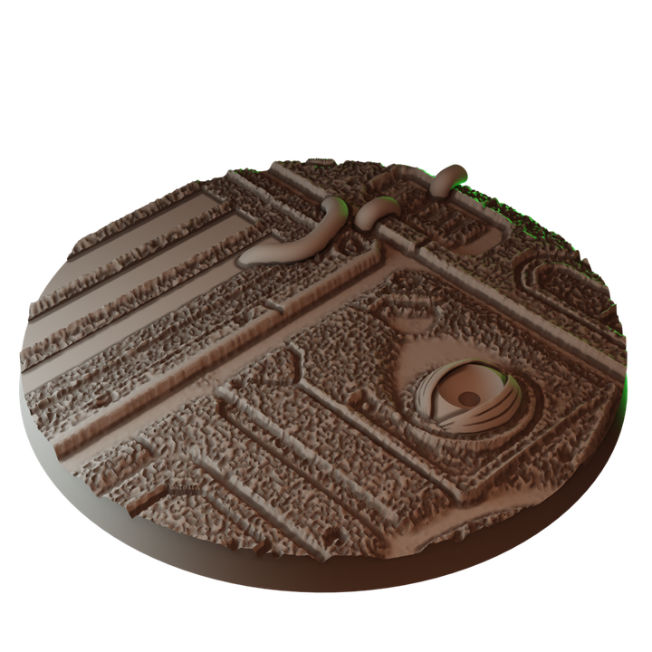 3D Printable Scif-fi Horror Round Bases by MiniWarGaming