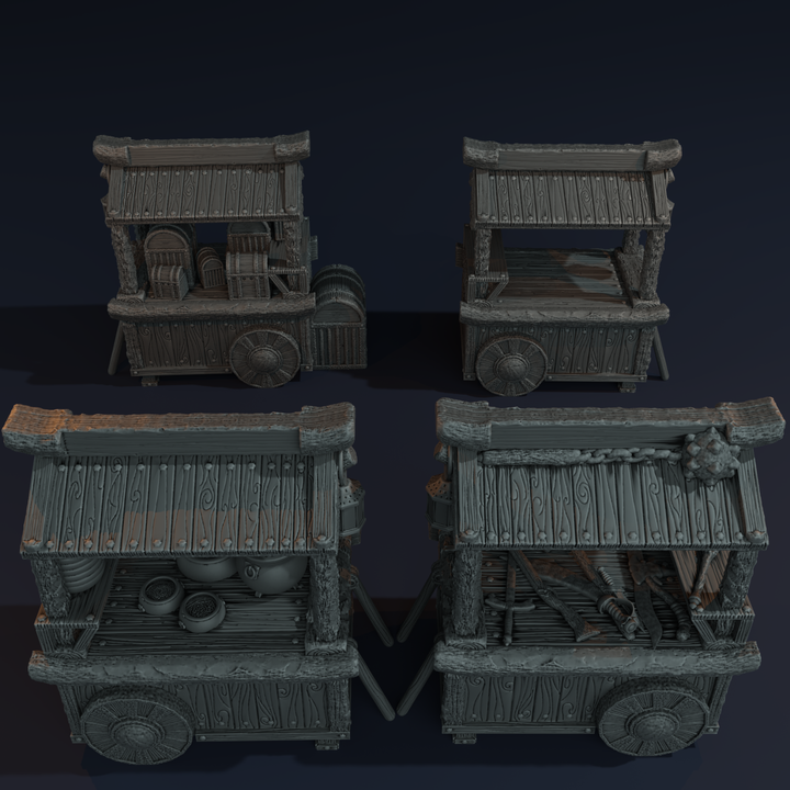 3D Printable Market Carts by Krakulu