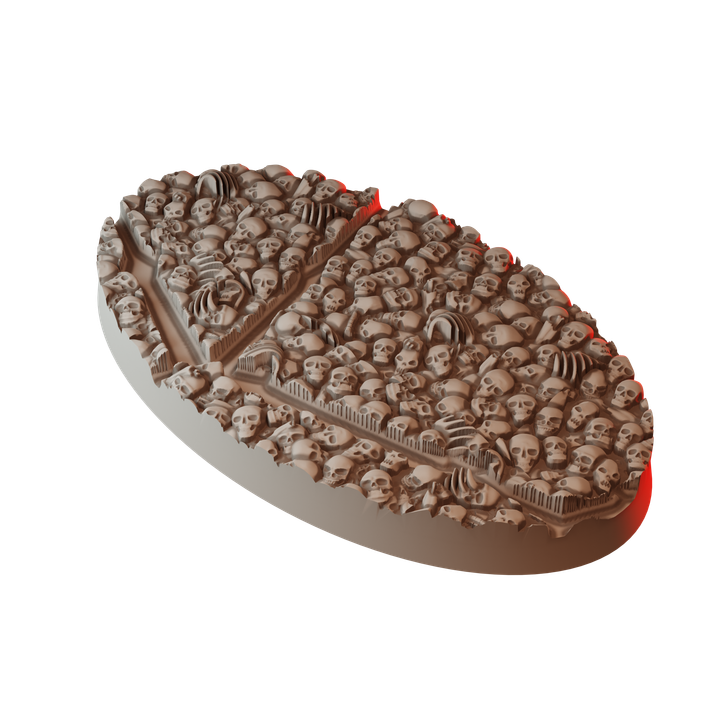 3D Printable Skulls Round Bases by MiniWarGaming