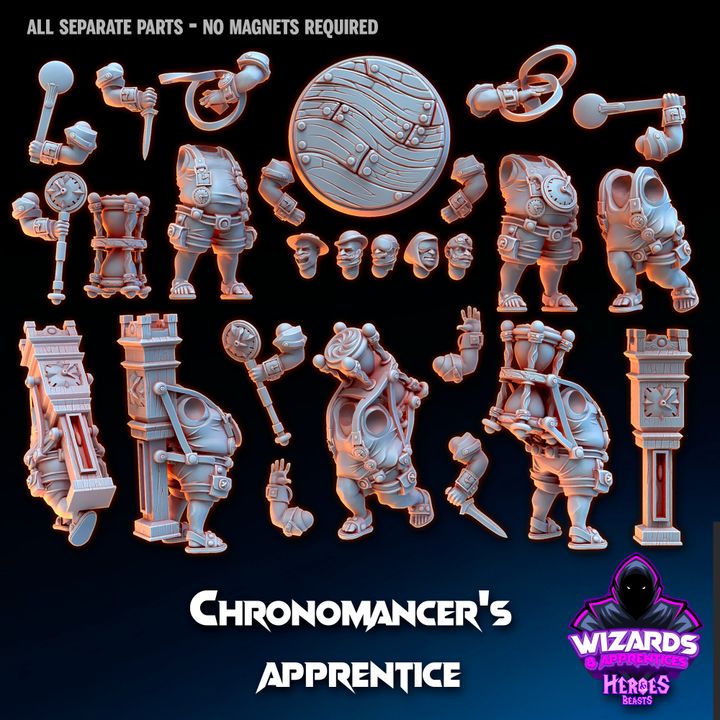3D Printable chronomancer's apprentice by Heroes and Beasts