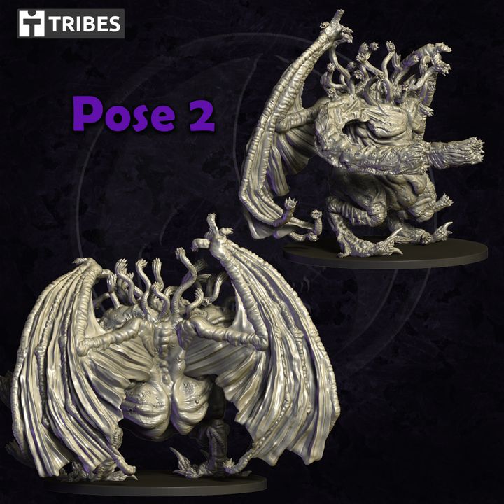 3D Printable Wormfiends - Huge Winged Worm Demons, 3 different poses by ...