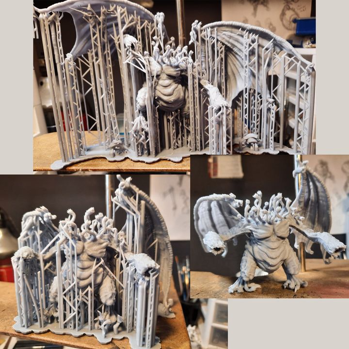 3D Printable Wormfiends - Huge Winged Worm Demons, 3 different poses by ...