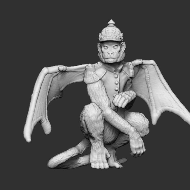3D Printable Flying Monkey from The Wizard of Oz by Gametee 3d Miniatures