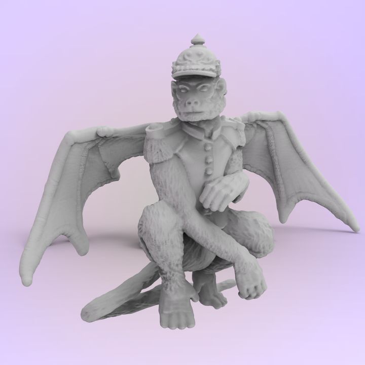 3D Printable Flying Monkey from The Wizard of Oz by Gametee 3d Miniatures