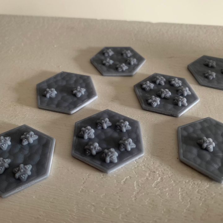 3D Printable Landmine Hex terrain by That Blasted Samophlange