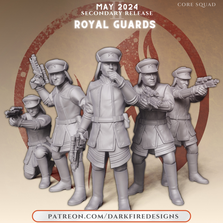 3D Printable Royal Guard Squad by Dark Fire Designs