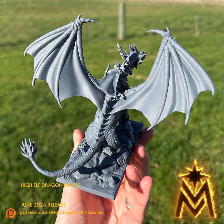 3D Printable High Elf Dragon Prince | Presupported Miniature by ...