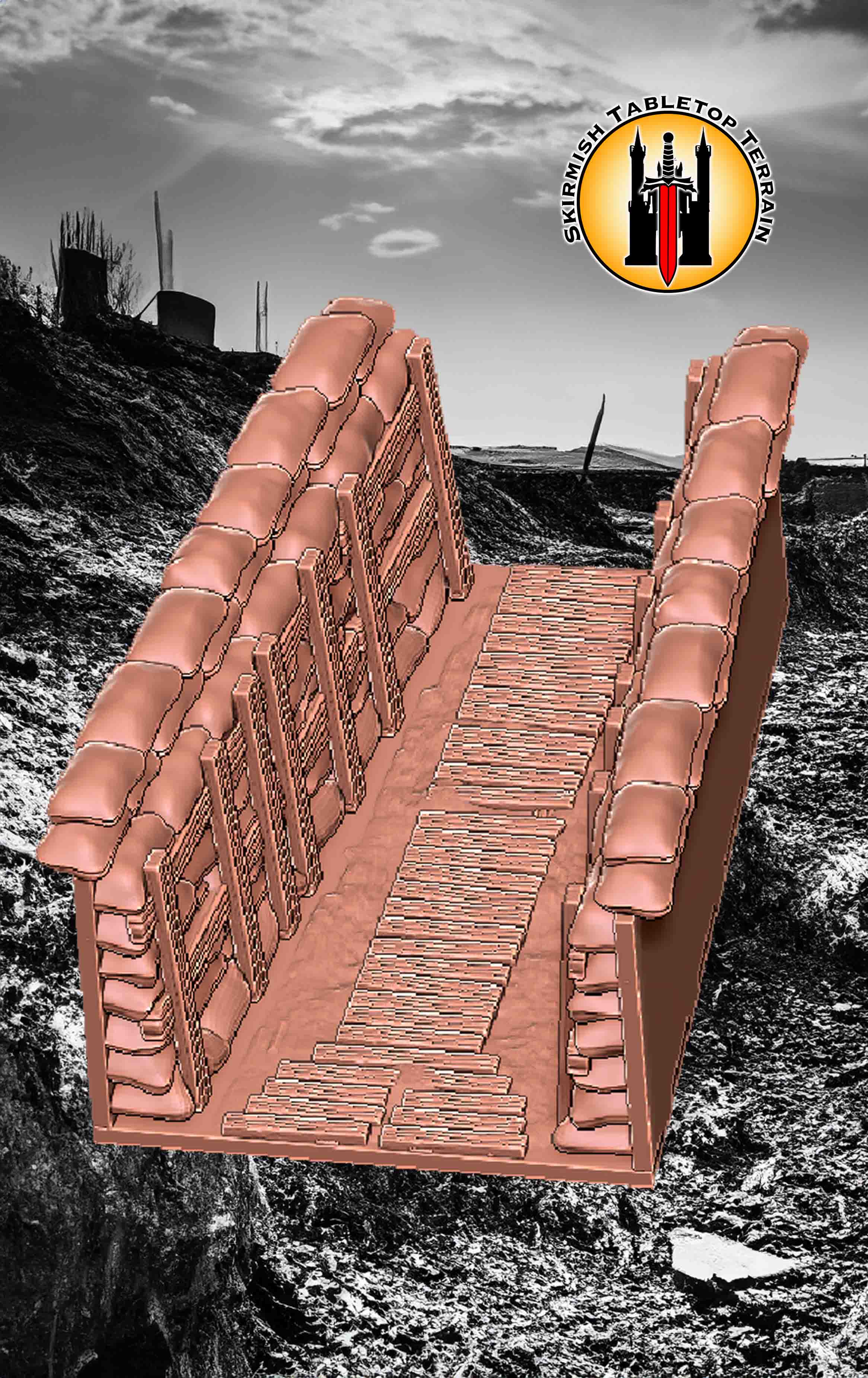 3D Printable Trench Bundle 1 by Skirmish Tabletop Terrain