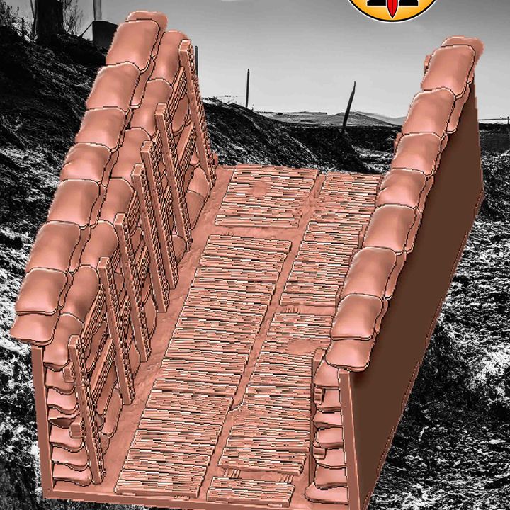 3D Printable Trench Bundle 1 by Skirmish Tabletop Terrain