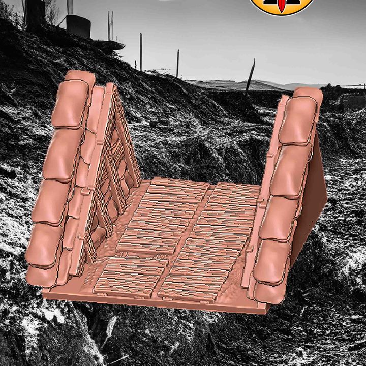 3D Printable Trench Bundle 1 by Skirmish Tabletop Terrain
