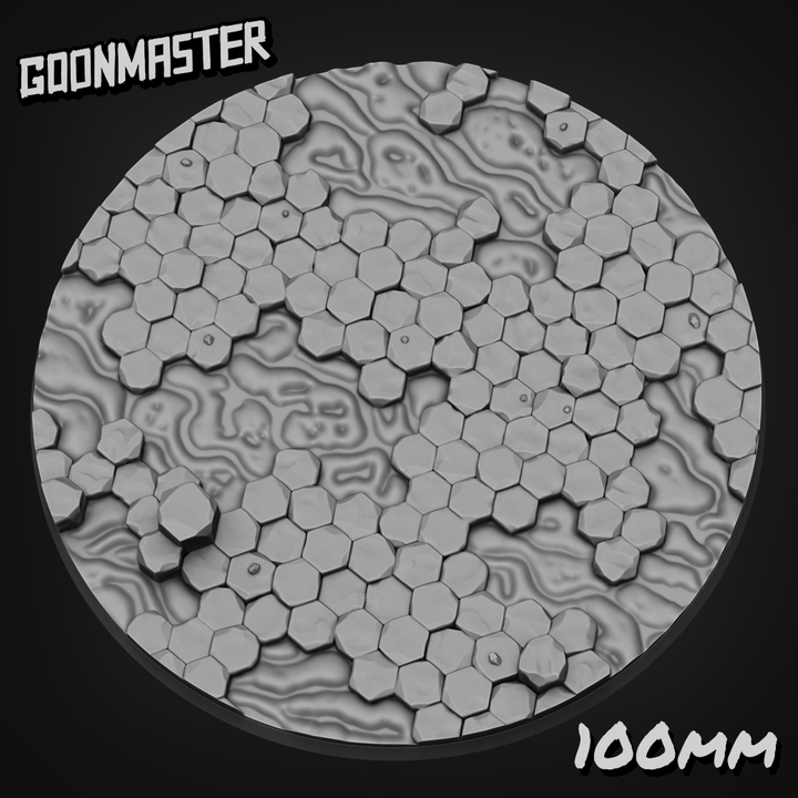 3D Printable Basalt Lava Floor Base Set by Goon Master