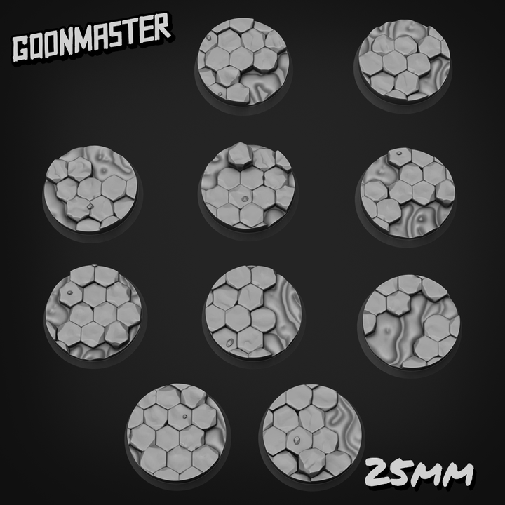 3D Printable Basalt Lava Floor Base Set by Goon Master