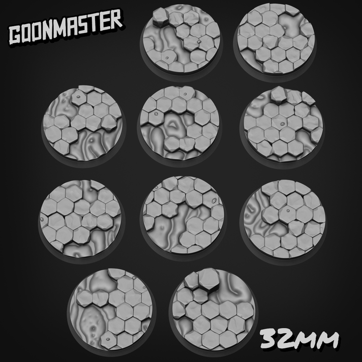 3D Printable Basalt Lava Floor Base Set by Goon Master