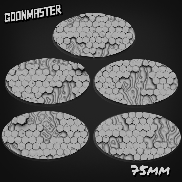 3D Printable Basalt Lava Floor Base Set by Goon Master