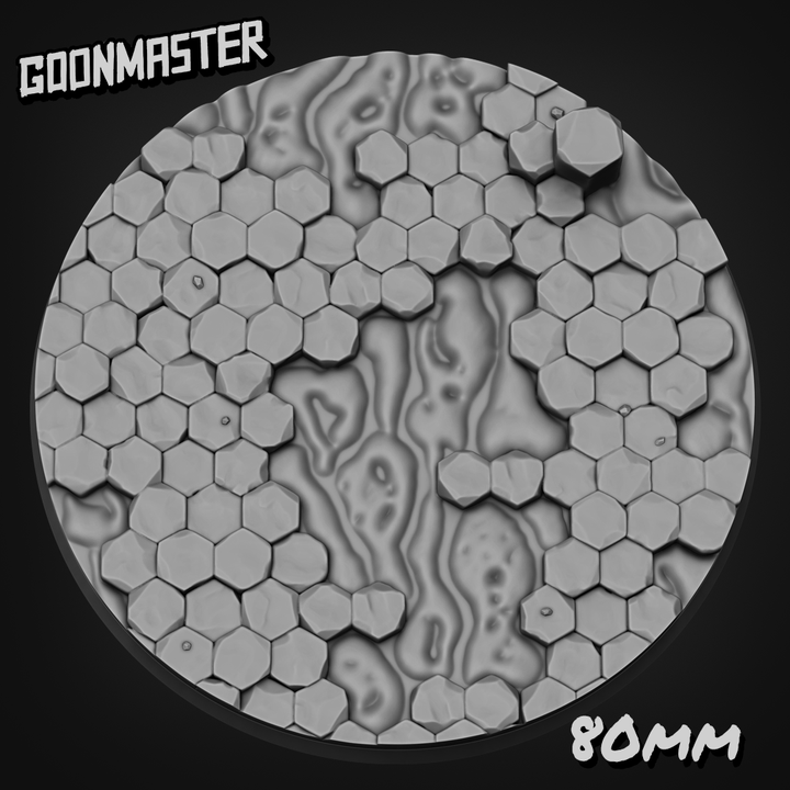 3D Printable Basalt Lava Floor Base Set by Goon Master