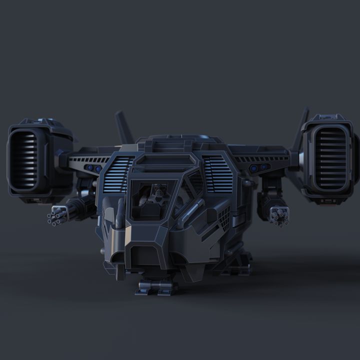 3D Printable Raven-1 (Modular VTOL with Pilot, Passengers + Glass Panes ...