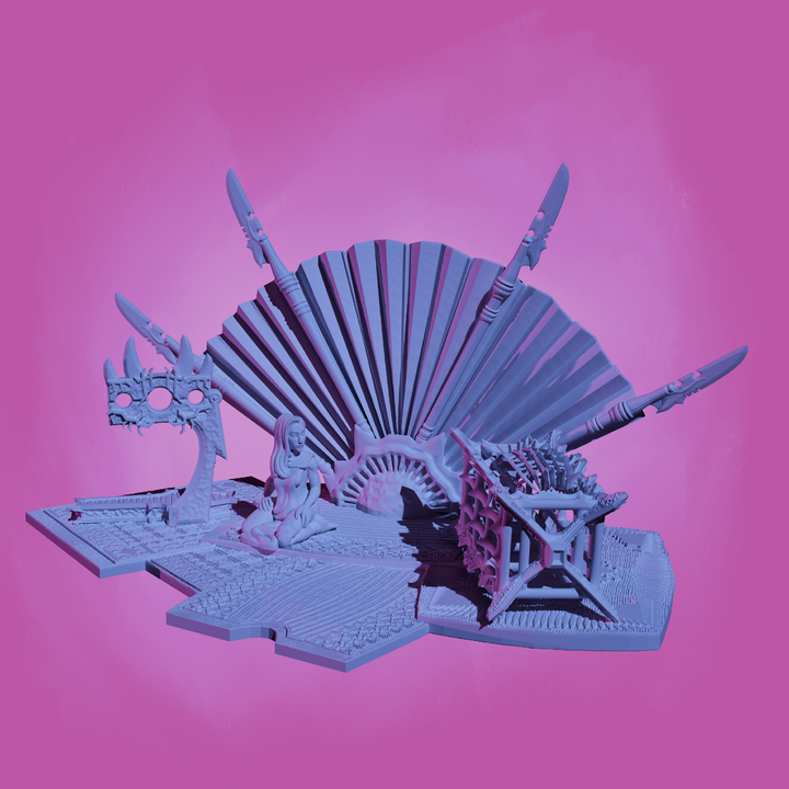 3D Printable Dark Elf Encampment by EonsOfBattle
