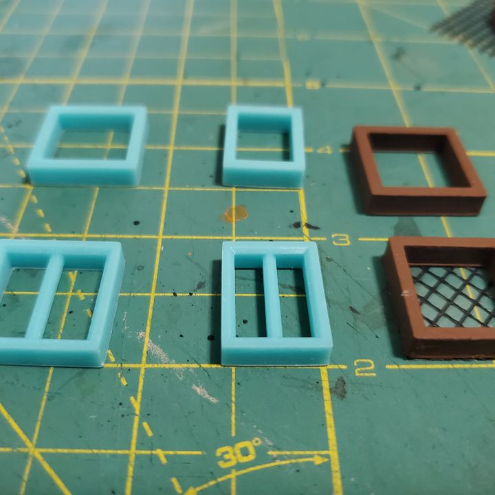 3D Printable Window Frame - Rectangle and Square by Signe "DeeKay" Madsen