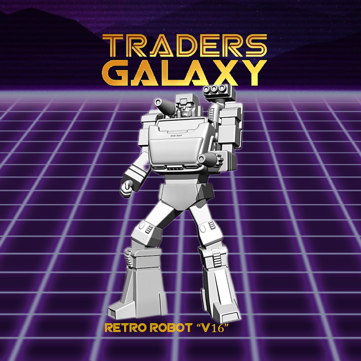 3D Printable Retro Robot - V16 by Traders Galaxy Miniatures and Games
