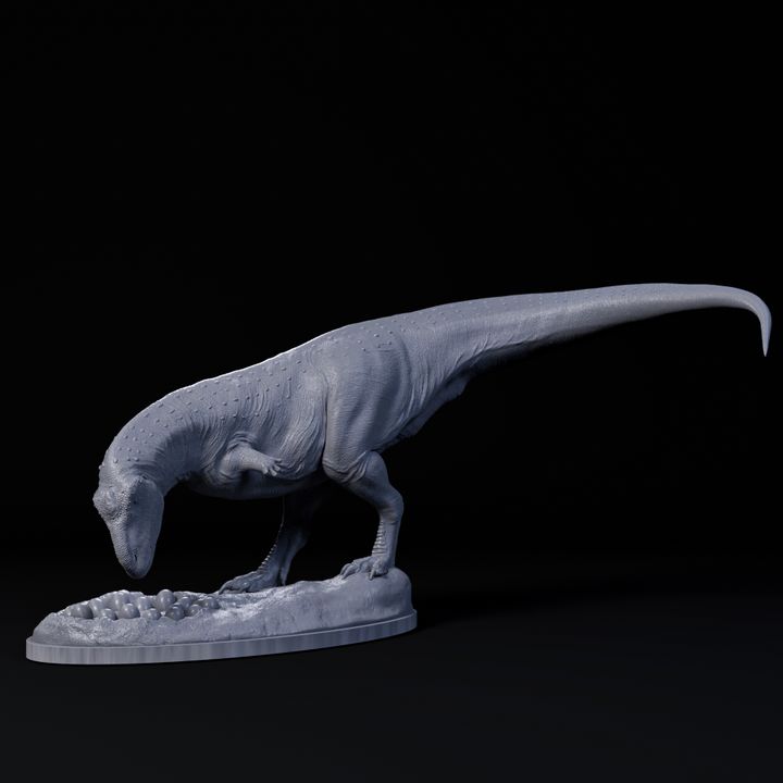 3D Printable Rajasaurus mother with nest 1-35 scale pre-supported ...