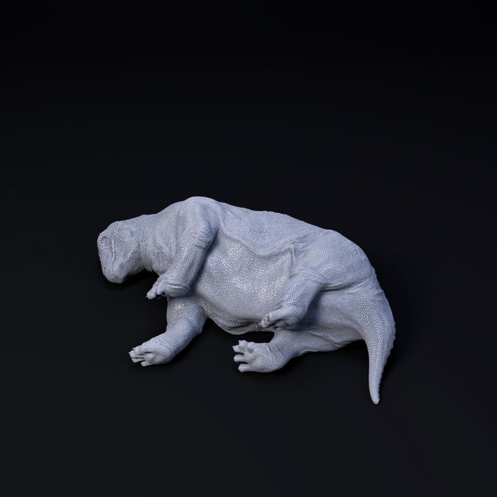 3D Printable Moschops walking 1-35 scale pre-supported therapsid by ...