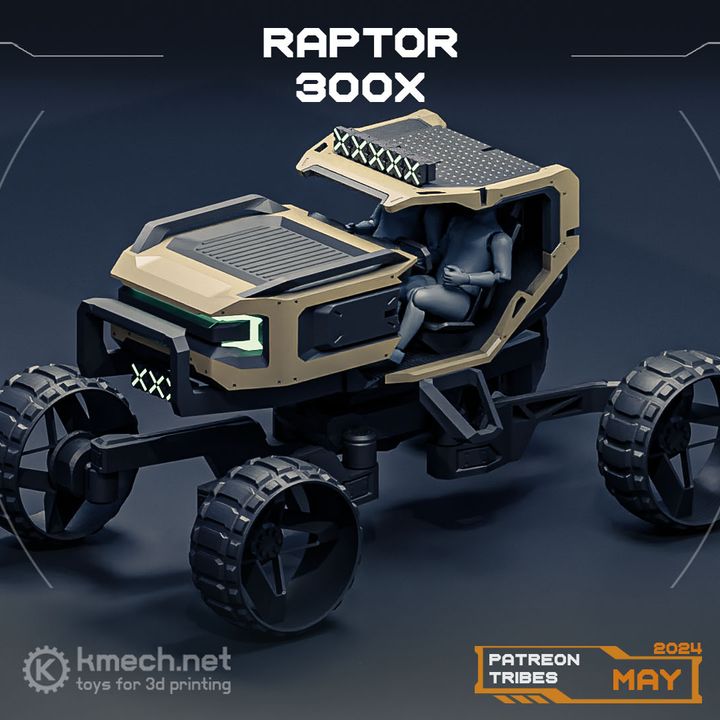 3D Printable RAPTOR vehicle by Kmech