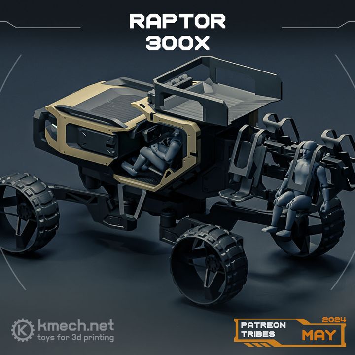 3D Printable RAPTOR vehicle by Kmech