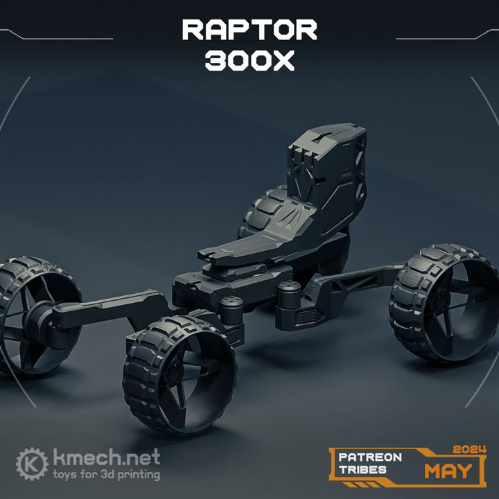 3D Printable RAPTOR vehicle by Kmech