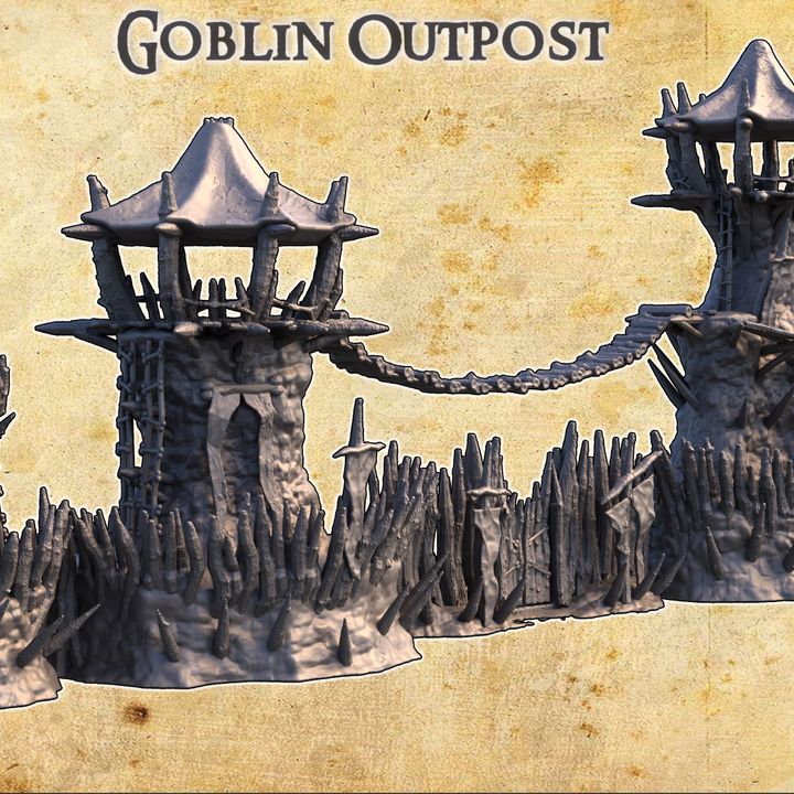 3D Printable Goblin Outpost - Tabletop Terrain - 28 MM by MiniatureLand