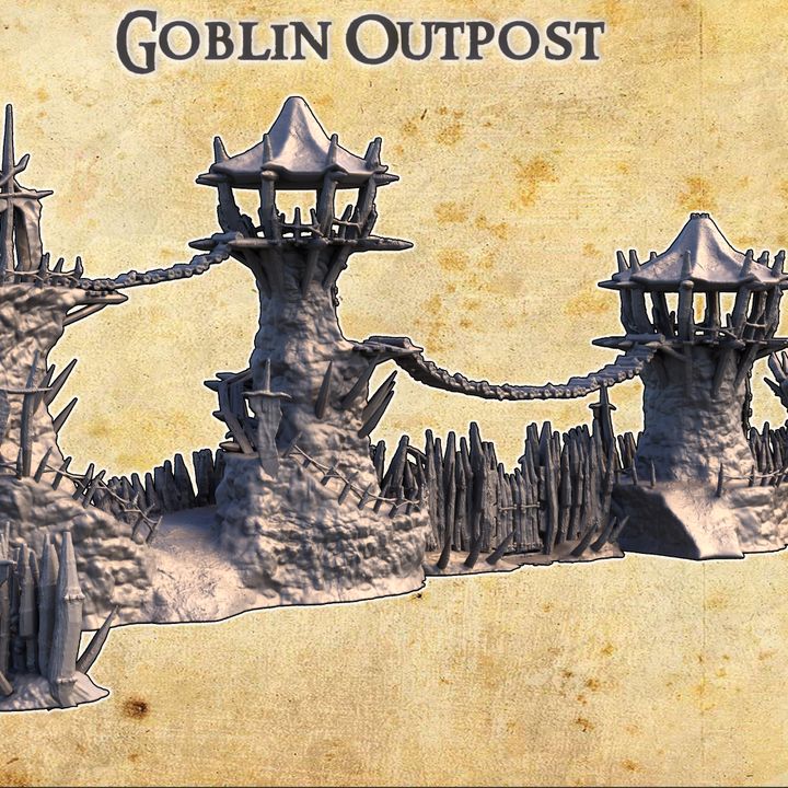 3D Printable Goblin Outpost - Tabletop Terrain - 28 MM by MiniatureLand