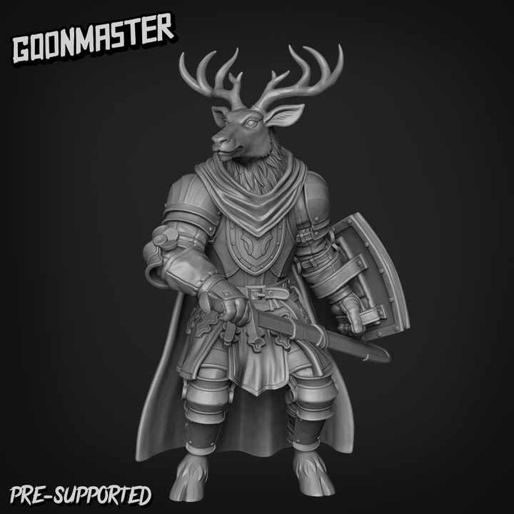 3D Printable Deer Knight 4 by Goon Master
