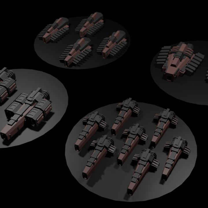 3D Printable SCI-FI Ships Fleet Pack - The Kivati - Presupported by ...