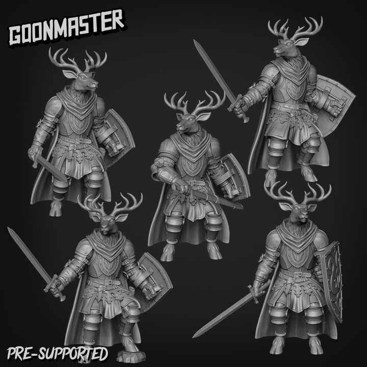 3D Printable Deer Knight Bundle by Goon Master