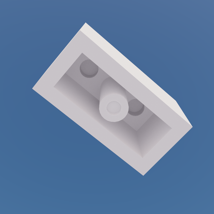 3D Printable LEGO Brick - 1X2 by VLAD-MARIUS